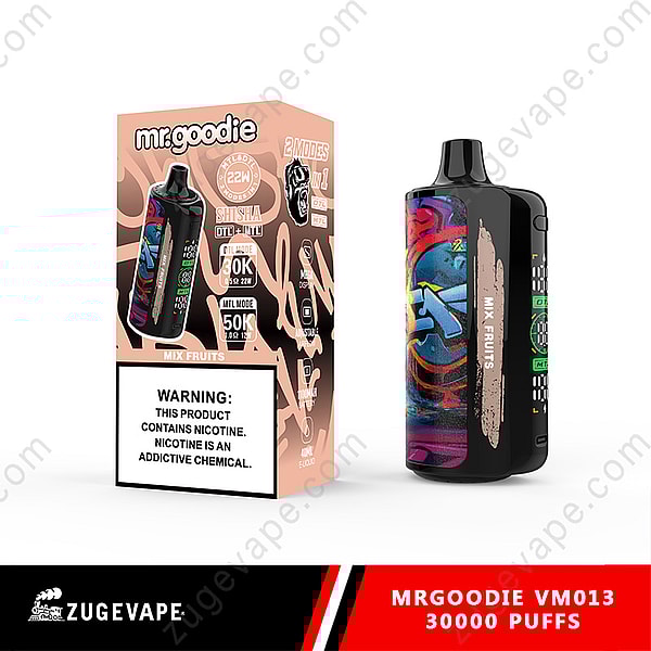 Mr.Goodie Shisha 50000 Puffs 50k DTL/MTL Digital Display Engångs Vape ...
