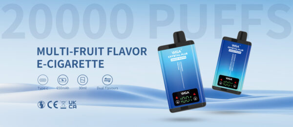 WGA Crystal Plus 20000 Züge Dual Flavor 20K Einweg-Vape - ZugeVape