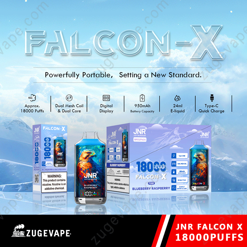 JNR Falcon-X 18000 Puffs Véritable Vape Jetable 18K - Disponible ...
