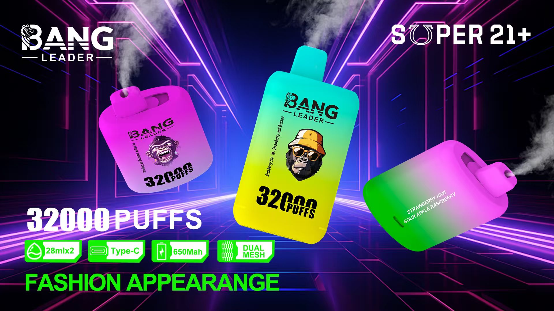 Bang Leader (Kingdoms Rex) 32000 bocanadas Vape de doble sabor - ZugeVape