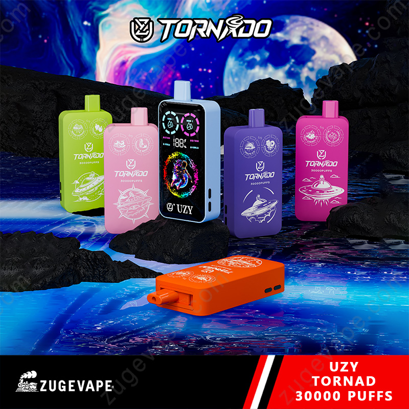 UZY Tornado 30000 Puffs 30k Smart Screen Display Double Flavors ...